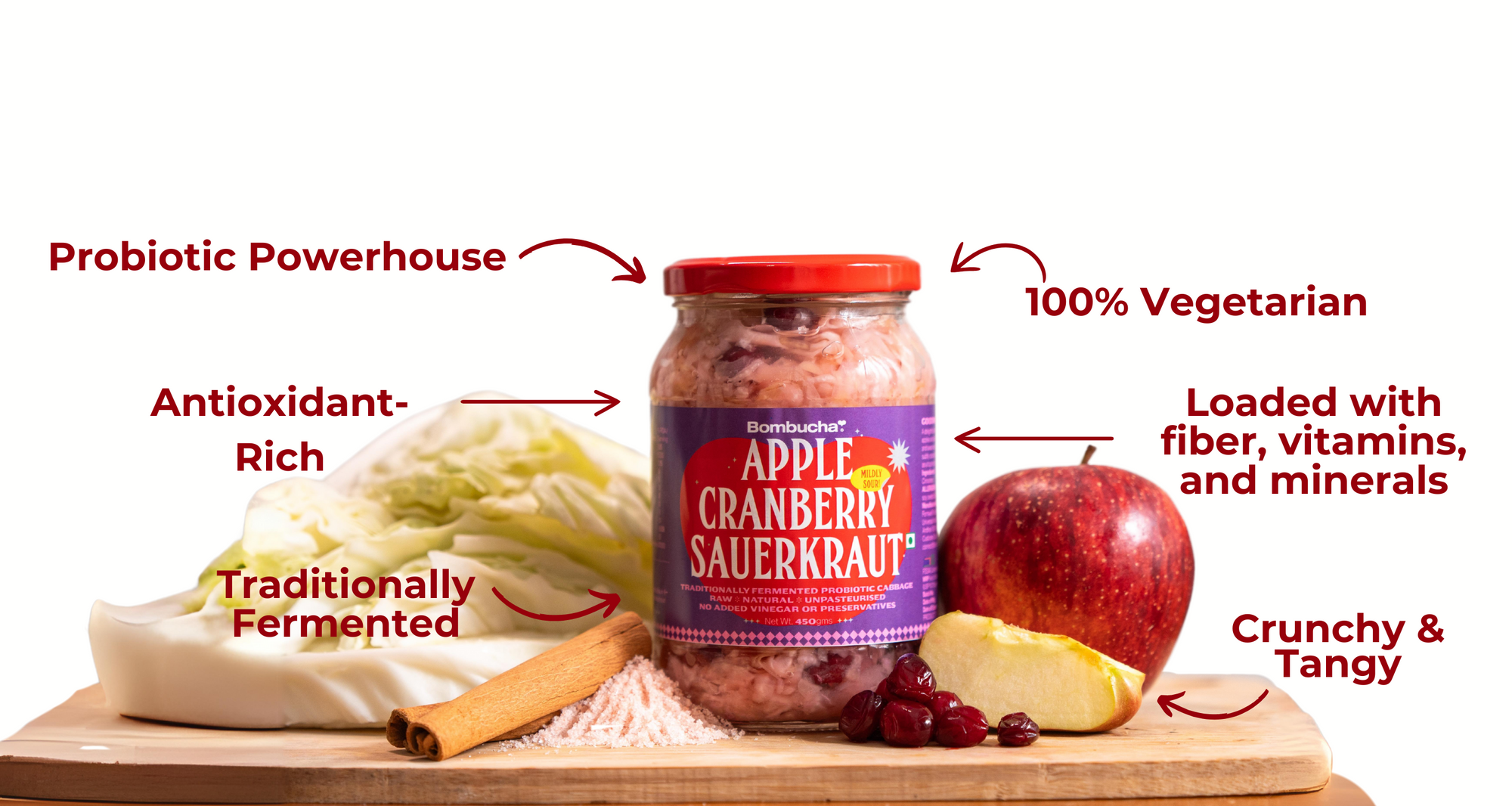 Bombucha- Authentic Kombucha Kimchi Sauerkraut Kvass for gut health ...